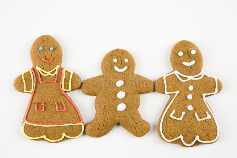 Happy gingerbread cookies. stock photo. Image of female - 3533358