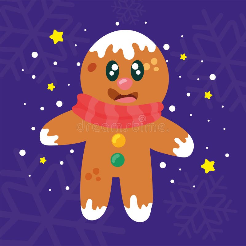 Happy Gingerbread man. stock vector. Illustration of celebrate - 61851809