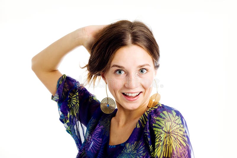 Happy girl stock image. Image of smile, fashion, woman - 10536409