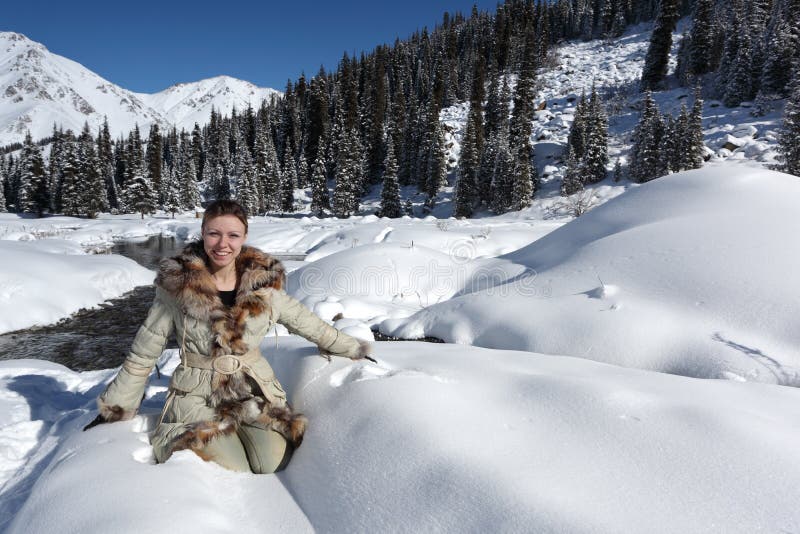 Happy girl with gift box stock photo. Image of joyful - 17802472