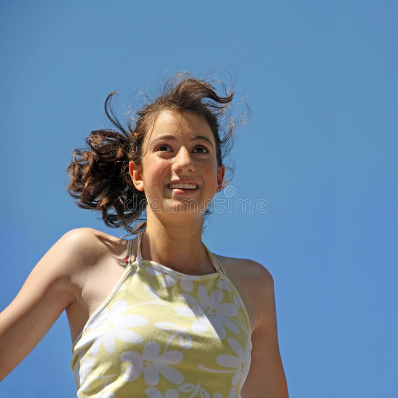 Happy girl stock image. Image of carefree, laughing, freedom - 1582755