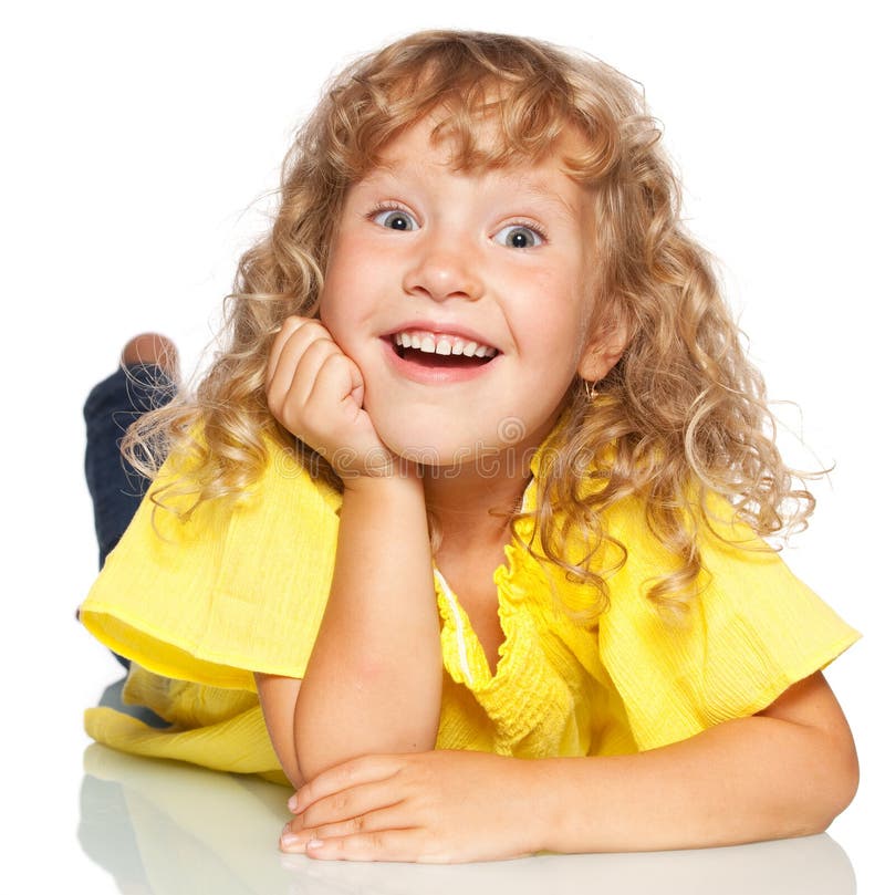Happy girl stock image. Image of smiling, beautiful, childhood - 21952399