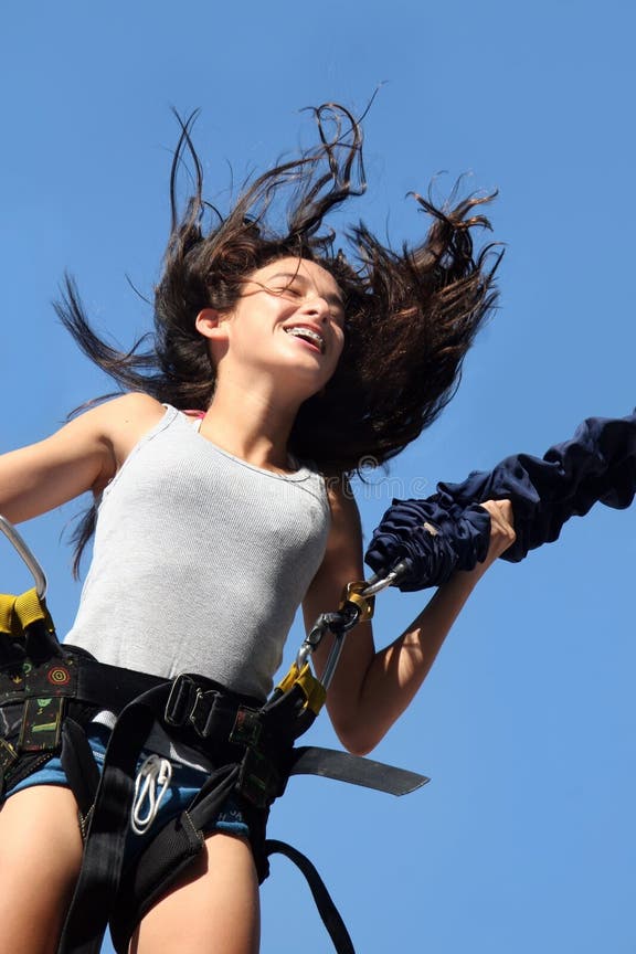 Happy girl stock image. Image of enjoy, adrenaline, brunette - 3729665