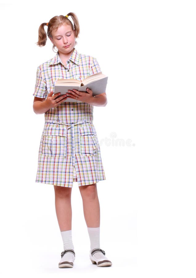 Happy girl with books. stock image. Image of educational - 15193343