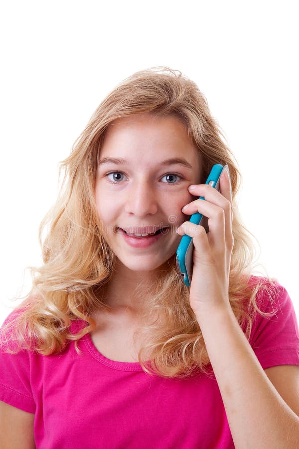 Girl is Calling on Mobile Phone Loking Sad Stock Image - Image of ...