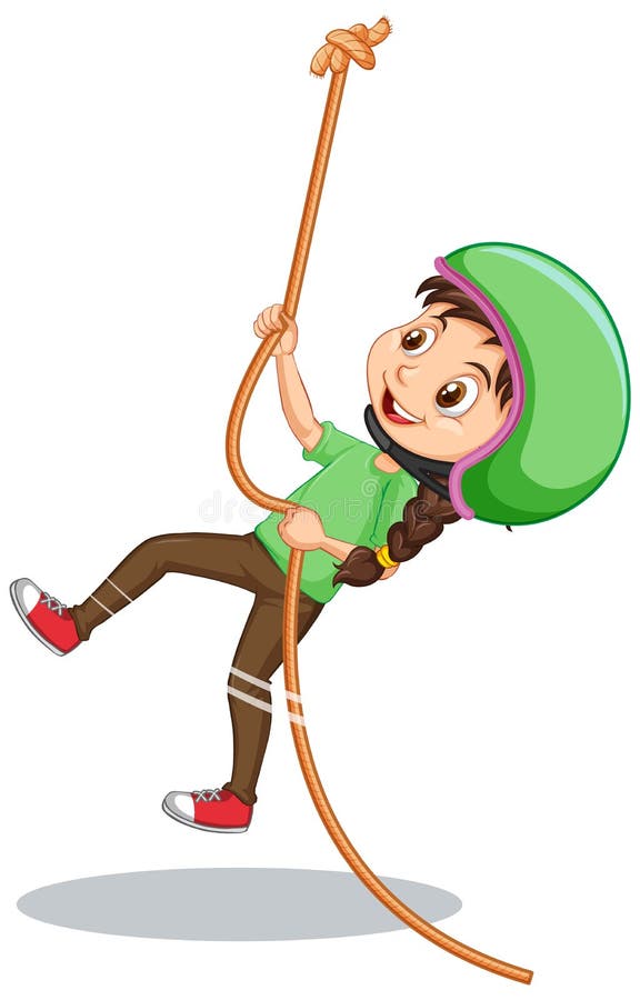 Girl Climbing Vector Stock Vector Illustration Of Outline 5380590