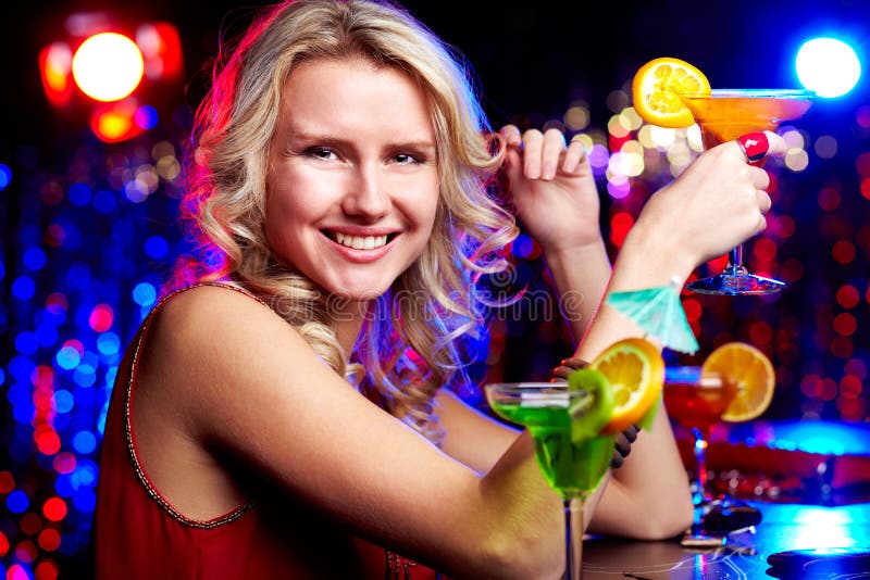 Cocktail girl stock image. Image of alcohol, feminine - 28951047