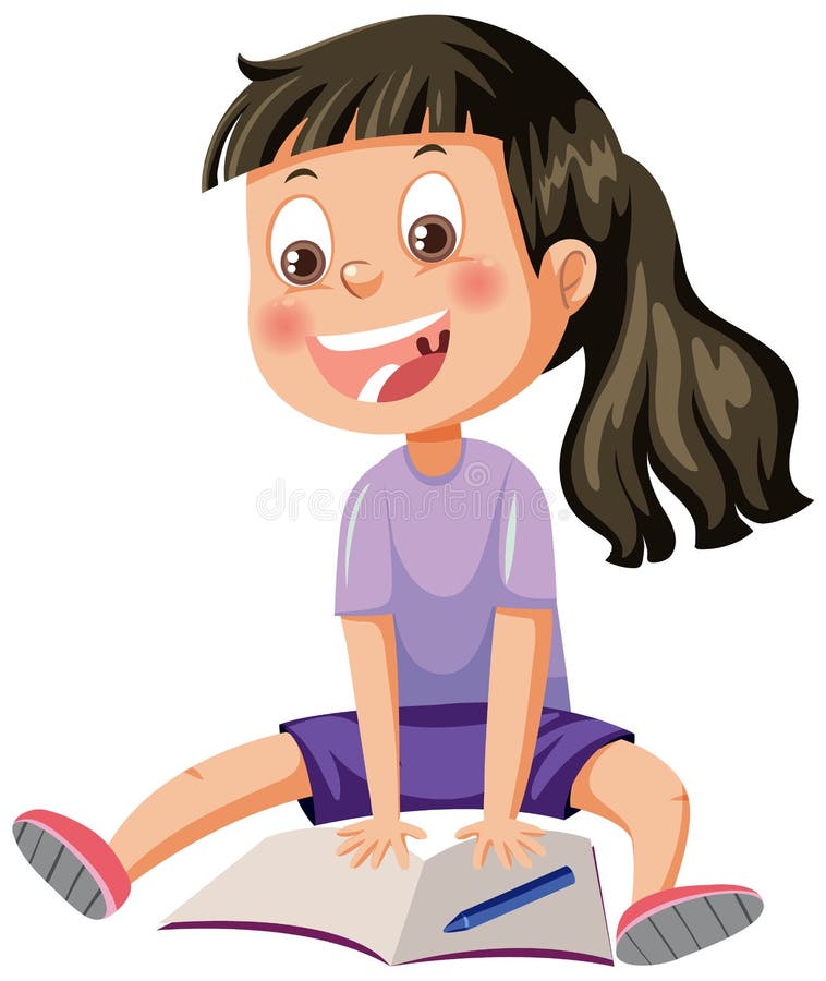 Girl Doing Homework Clipart Stock Illustrations – 90 Girl Doing ...