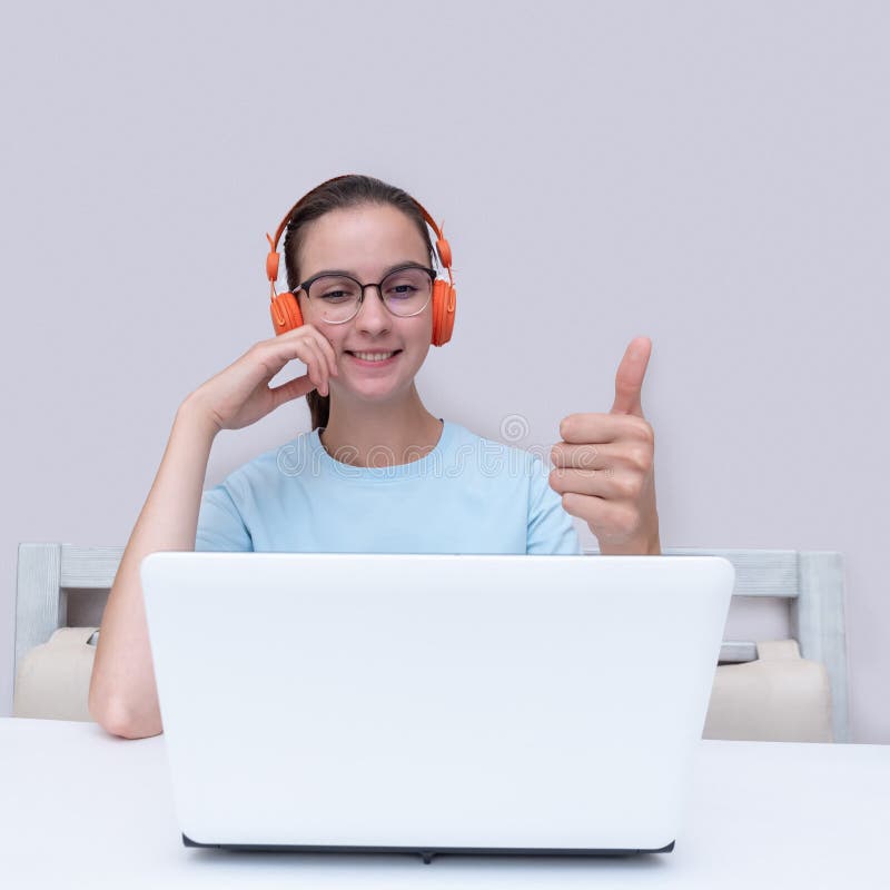 Man E-learning Watching Tutorials Online Stock Image - Image of ...