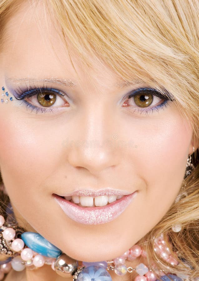 Happy girl face stock photo. Image of bright, cool, female - 7415350