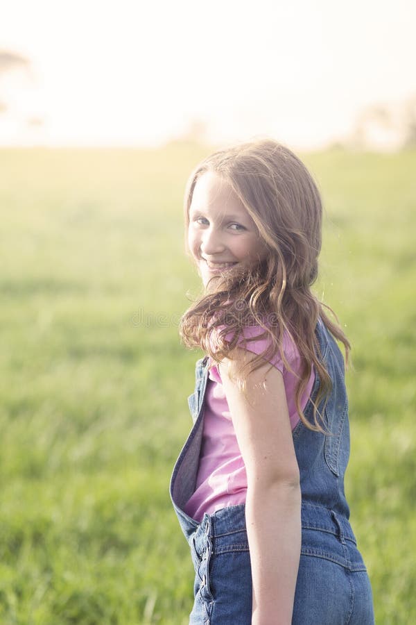 Tween Girl Smiling To Camera Stock Photo - Image of girl, portrait ...