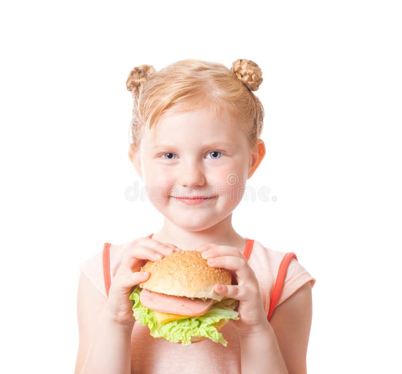Happy girl with food stock image. Image of child, grocery - 22264671