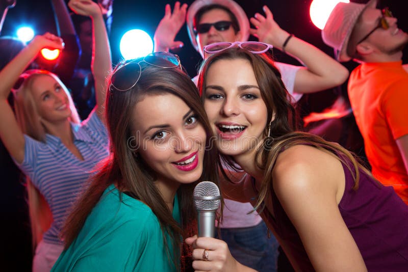 Happy Girl Having Fun Singing Stock Photo - Image of entertainment ...