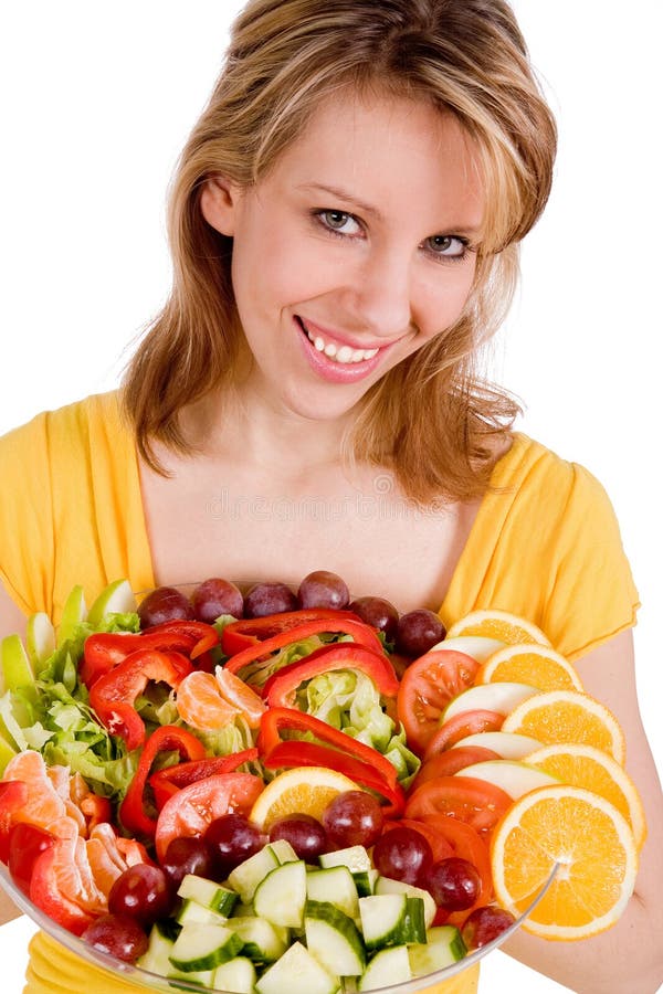 Girl Eats Salad Picture. Image: 2984915