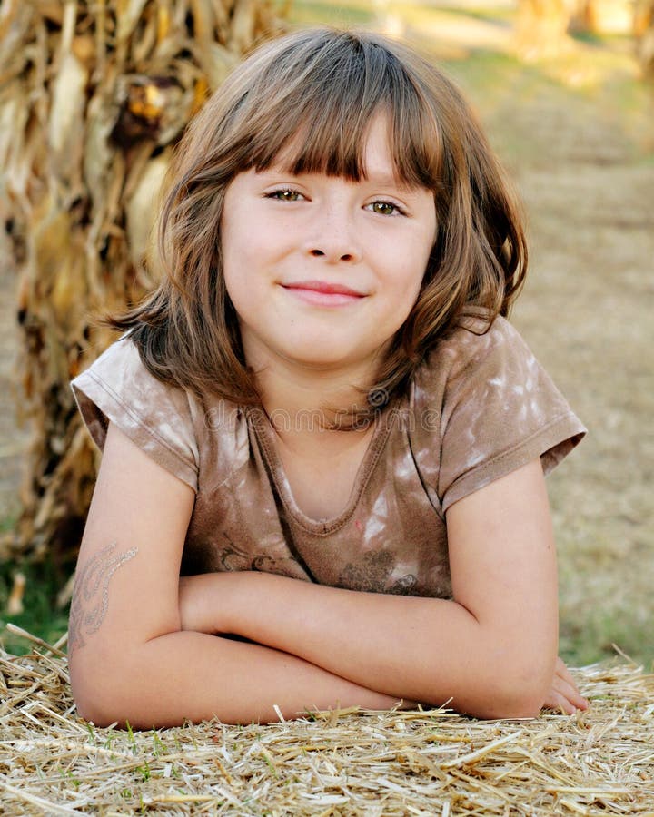 Happy Girl Smiling Fall Background Stock Photo - Image of happy, little ...