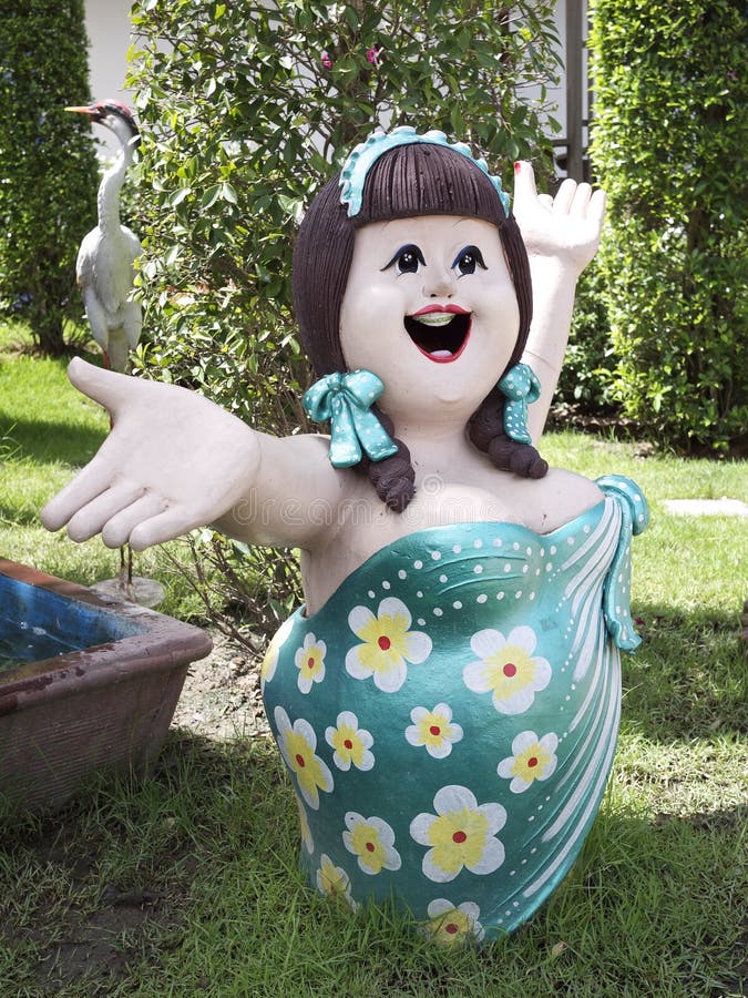 Happy girl statue stock photo. Image of garden, happy - 32461092