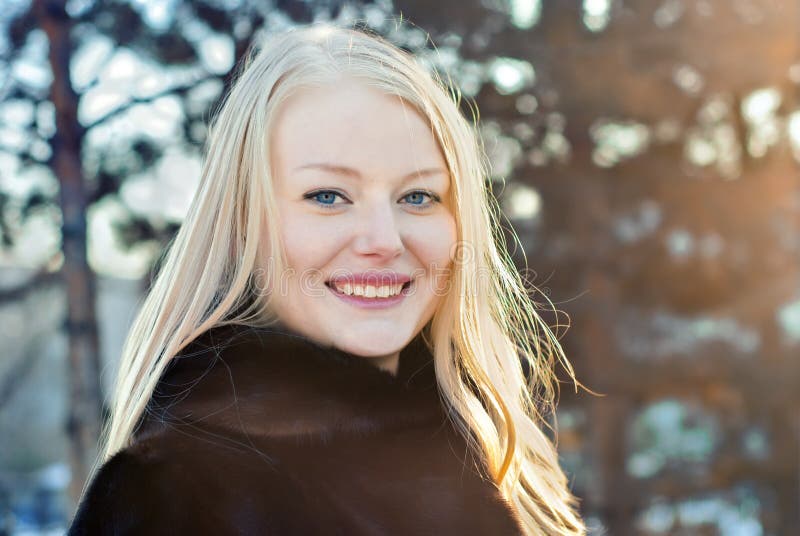Happy girl on a walk stock image. Image of leisure, blue - 23914507