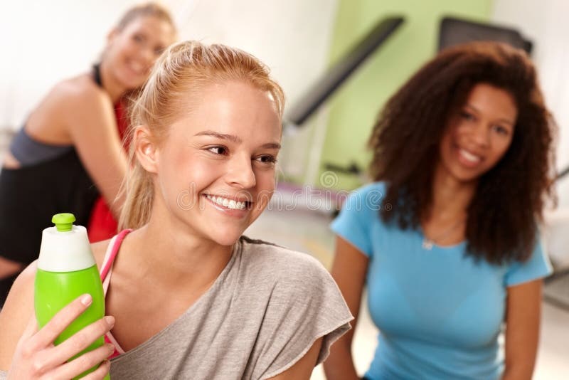 Happy Girl after Workout at the Gym Stock Photo - Image of happy ...