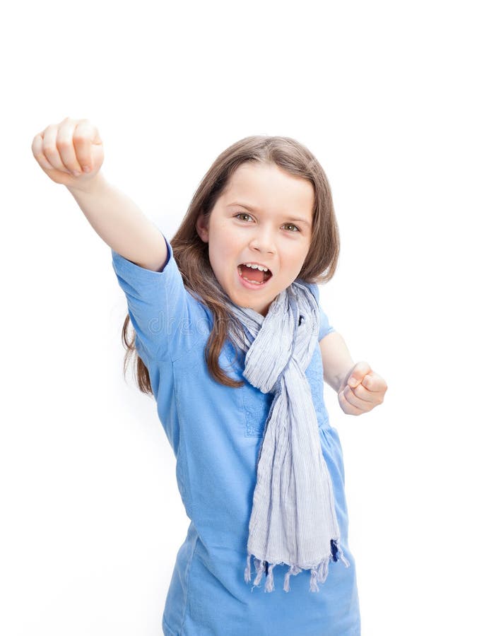 Happy Girl stock photo. Image of posing, fighting, playful - 33886508