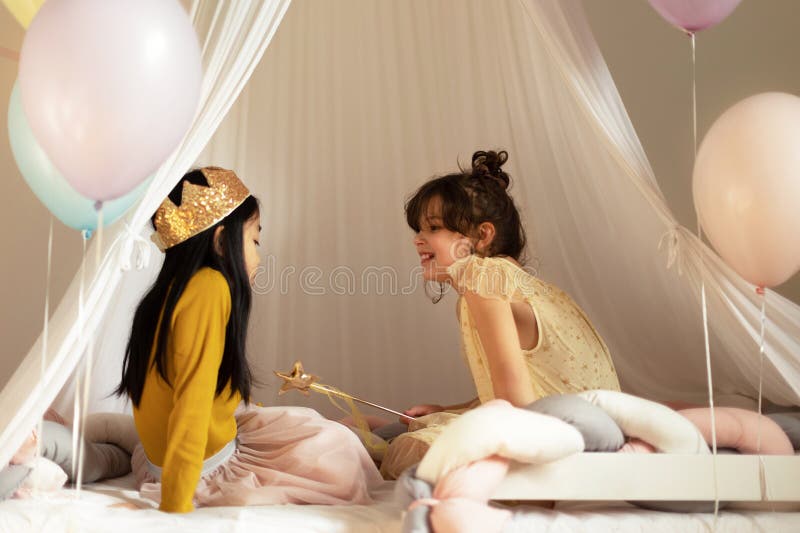 Happy Friends Drawing Together in a Room. Stock Photo - Image of ...