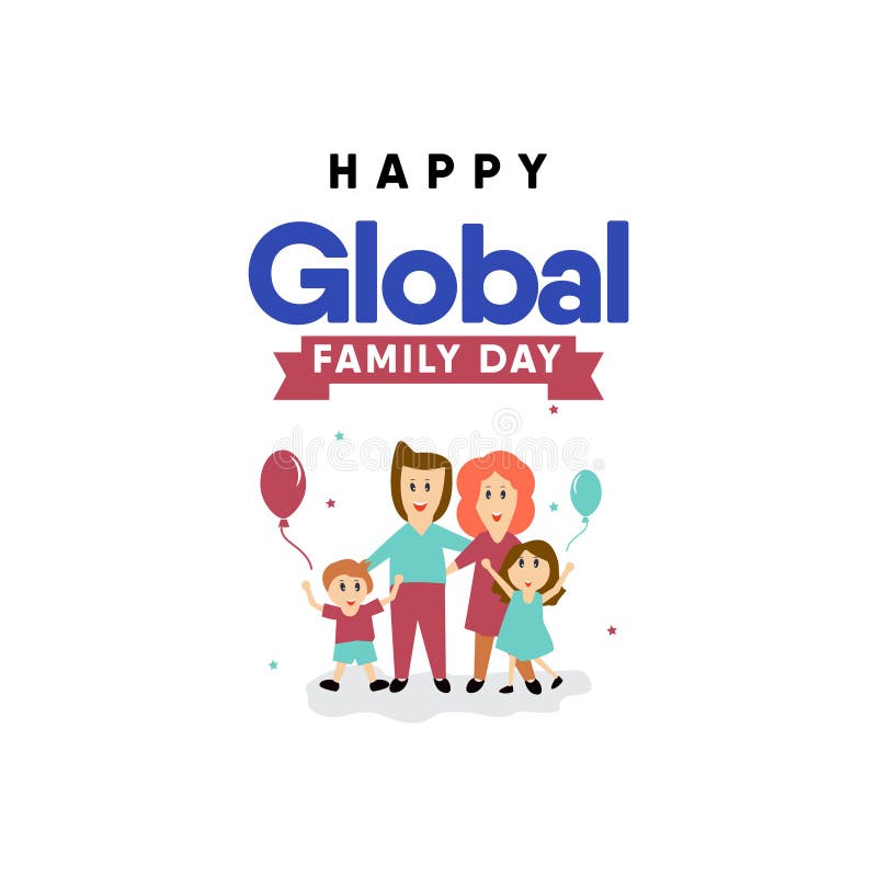 Happy Global Family Day Celebration Vector Template Design Illustration ...