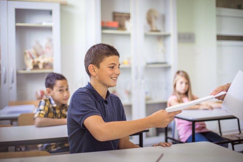 He is Happy for a Class in Nature Stock Image - Image of girls ...