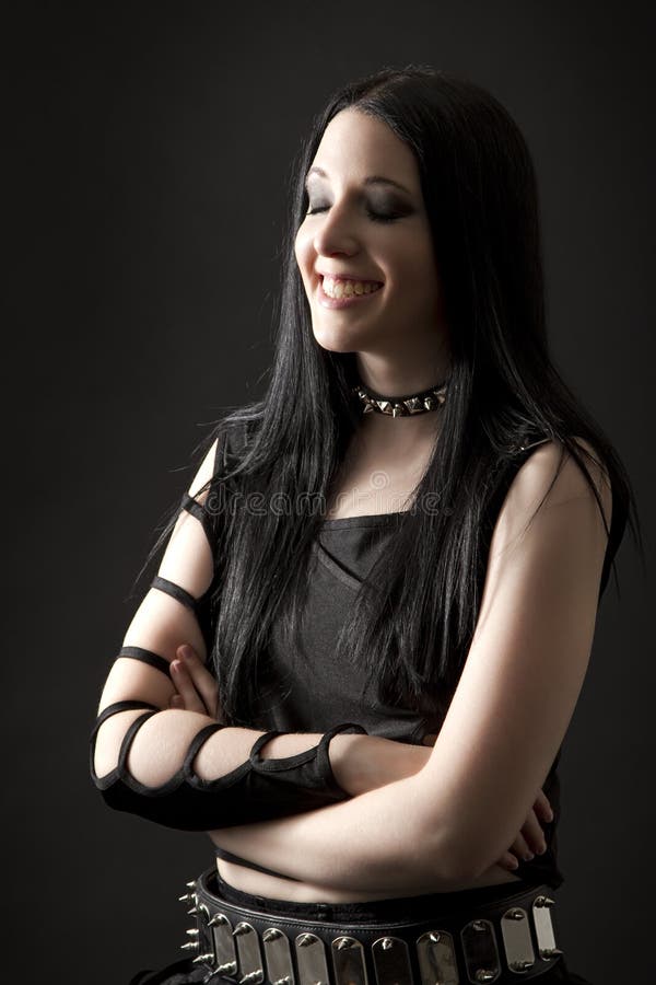 Happy Goth Girl stock image. Image of teenager, solitude - 14544113