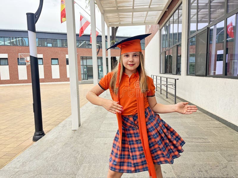 Happy Graduate Student Cheering before Going To Elementary School ...
