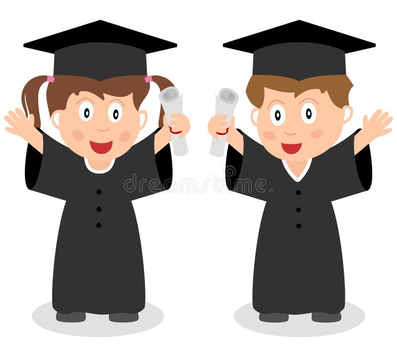 Kindergarten Kids Graduates Stock Illustration - Illustration of ...