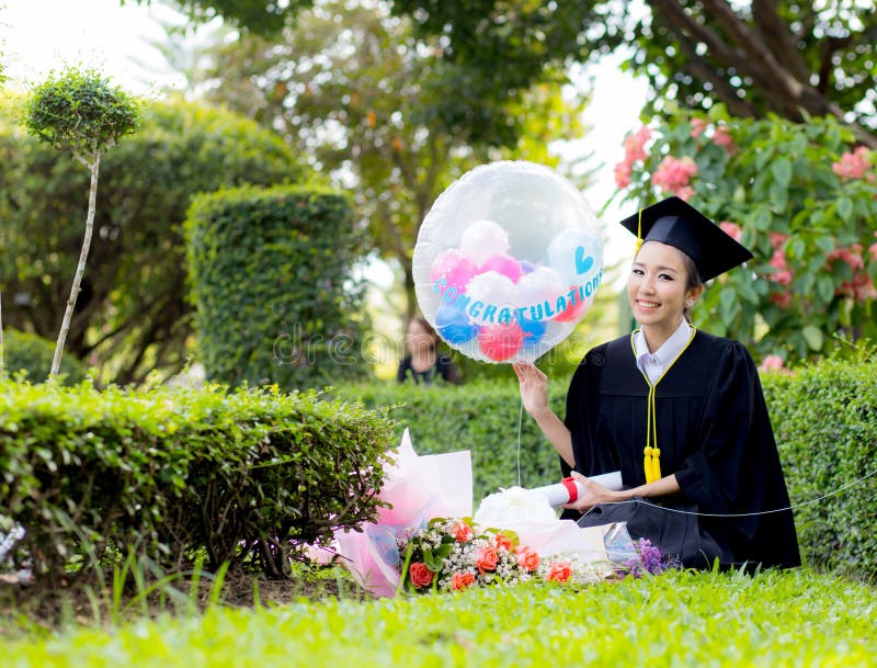 Happy Graduated Student Girl - Congratulations. Stock Image - Image of ...