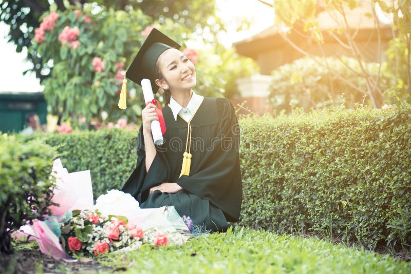 Happy Graduated Student Girl - Congratulations. Stock Image - Image of ...