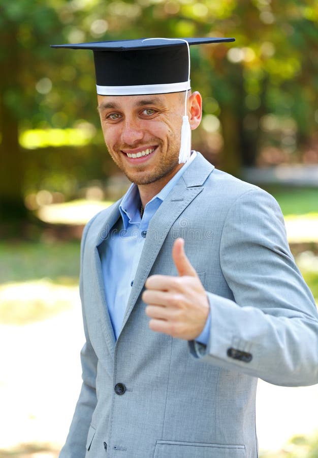 Happy graduating student stock image. Image of college - 73358251