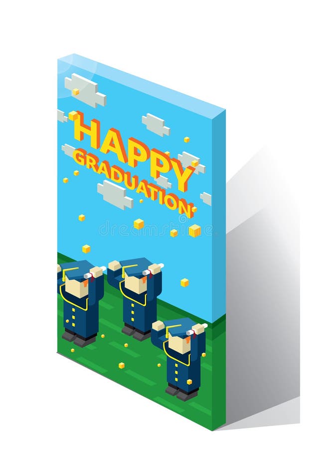 Happy Graduation Card. Vector Illustration Decorative Design Stock ...