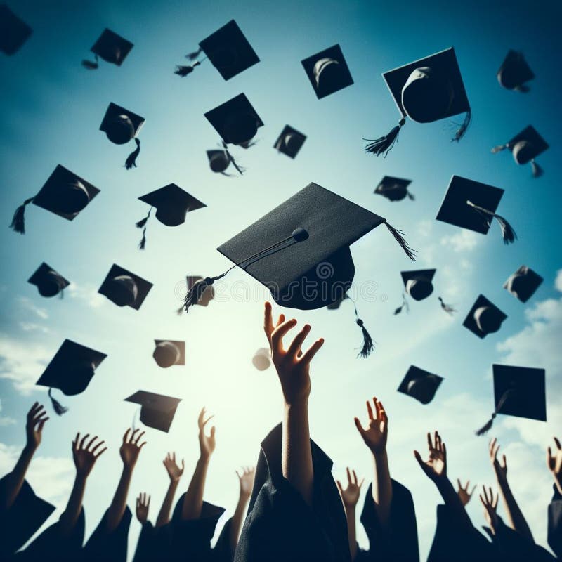 Happy Graduation Day stock illustration. Illustration of degree - 317684367