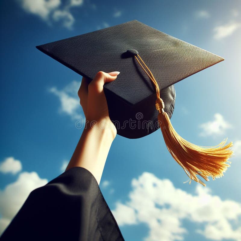 Happy Graduation Day stock illustration. Illustration of learning ...