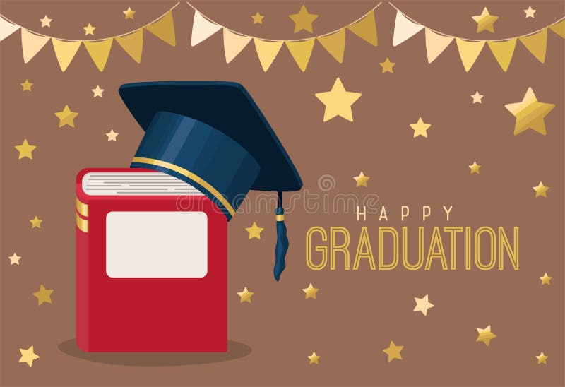 Happy graduation design stock vector. Illustration of vector - 229025210