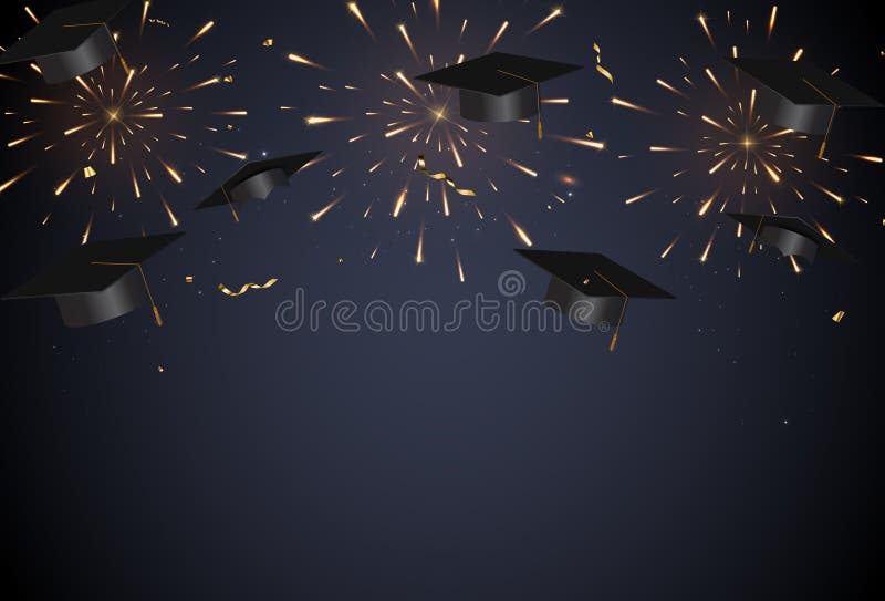 Happy Graduation Greeting Background Vector Illustration. EPS10 Stock ...