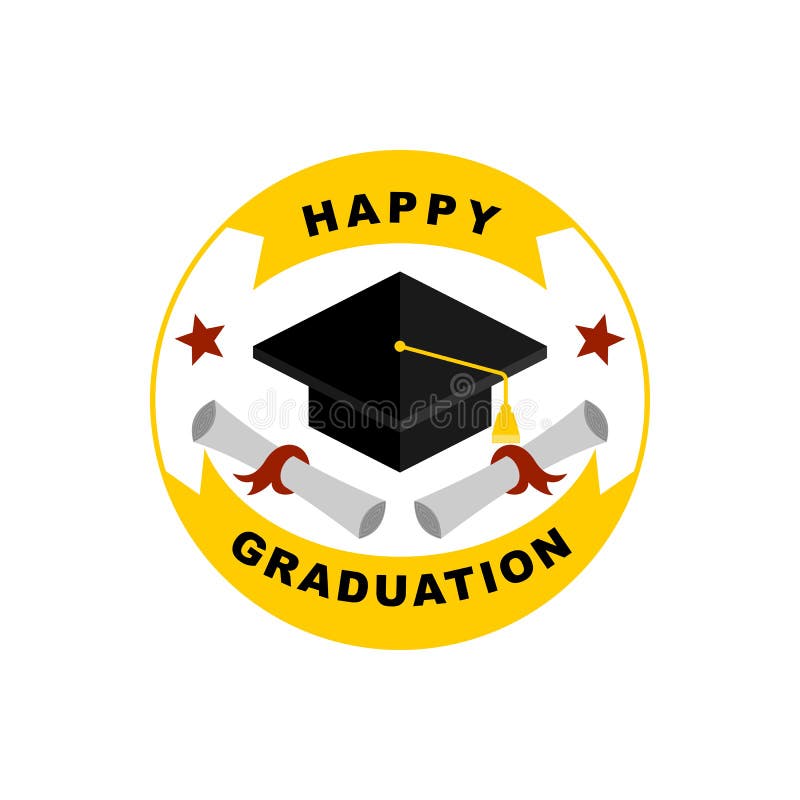 Happy Graduation Greeting Cards Design. Stock Illustration ...