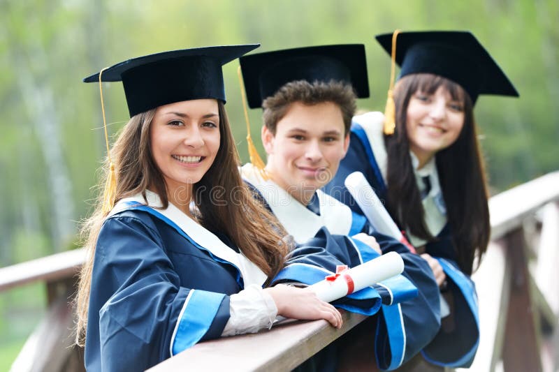 Happy graduation students stock photo. Image of highschool - 19369548