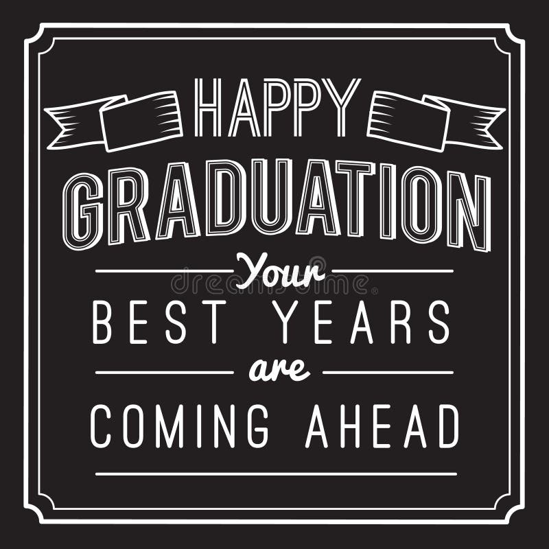 Happy Graduation Text. Vector Illustration Decorative Design Stock ...