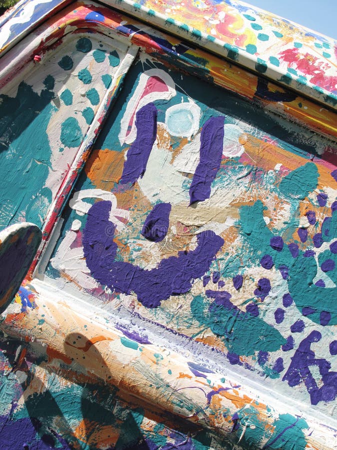 Happy Graffiti Purple Person Stock Image - Image of purple, colourful ...