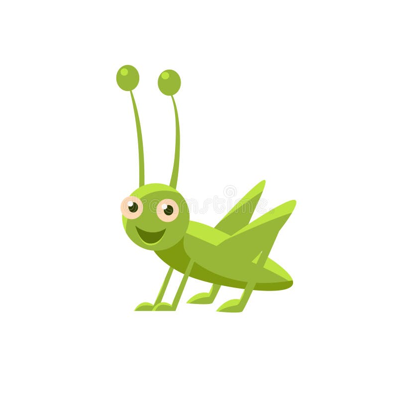 Happy Grasshopper Icon stock vector. Illustration of animal - 68748252