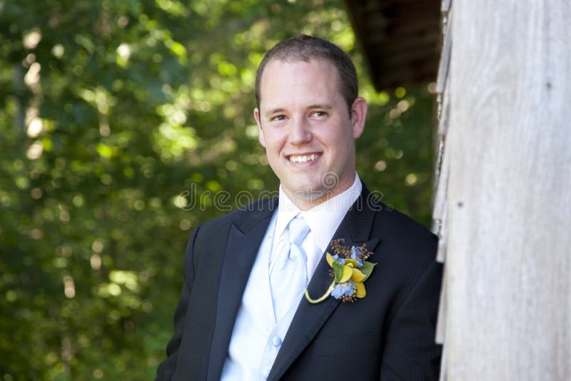 Happy groom stock image. Image of watch, wedding, young - 27497475