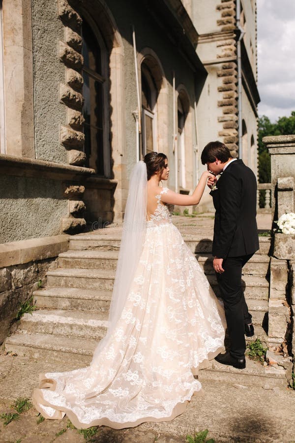 Happy Groom and Bride. Beautiful Wedding Couple Stock Photo - Image of ...