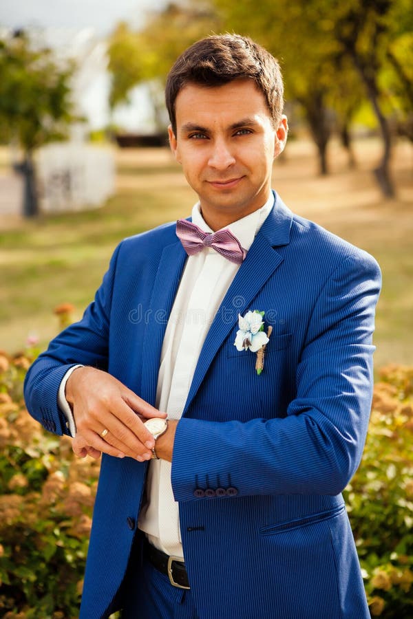 Happy groom stock image. Image of forest, nature, happy - 98302553