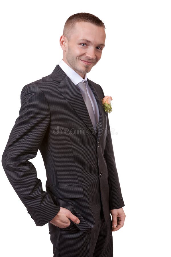 Happy groom stock image. Image of flower, people, caucasian - 61017535