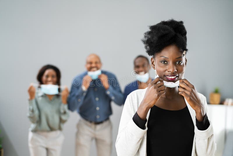 Happy Group of African Friends Having Fun Stock Photo - Image of kenya ...