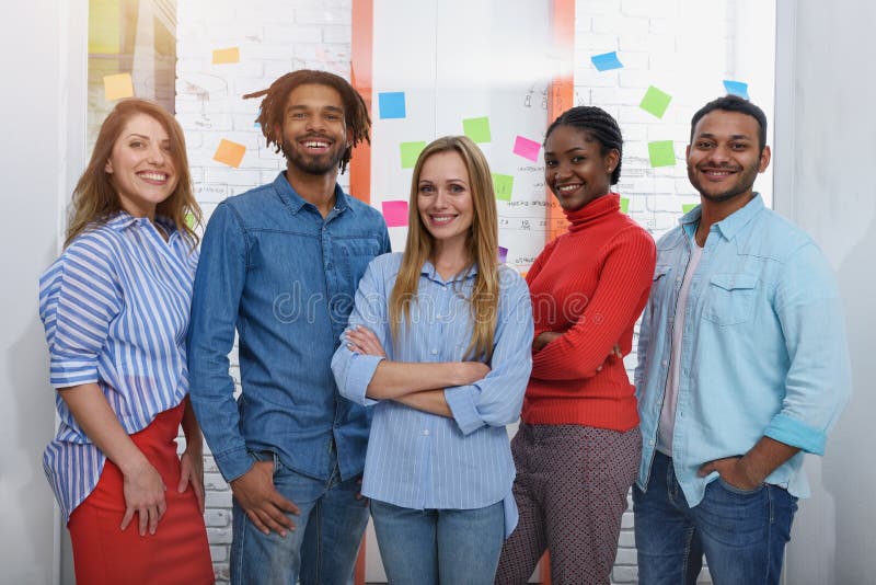 Happy Group of Business Partner Work in Office Stock Photo - Image of ...