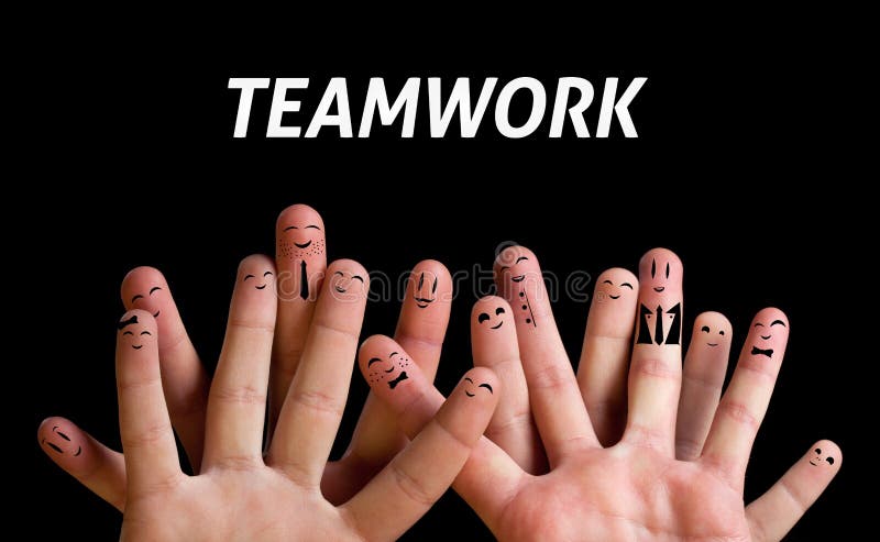 Happy Group of Finger Smileys 3 Stock Image - Image of isolated, beauty ...