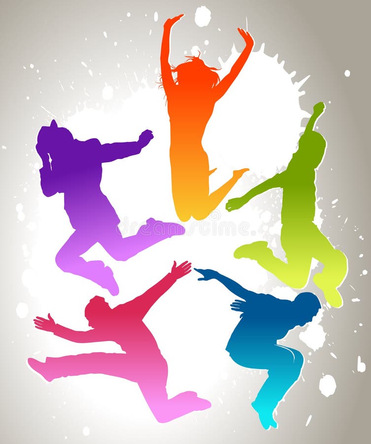 Happy group of friends stock vector. Illustration of active - 6688449